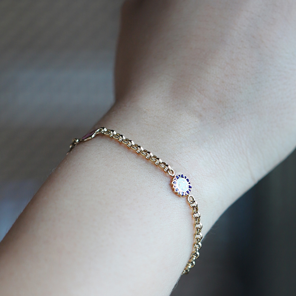 14 Ayar Sarı Altın Çocuk Bileklik GG00002336 | Gülaylar