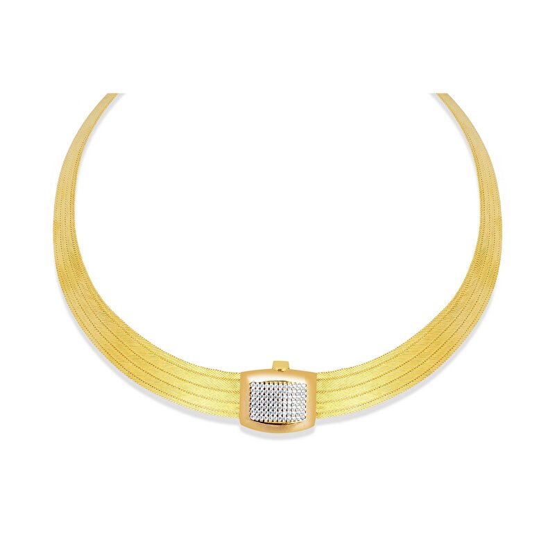 22 Ayar Sarı Altın Trabzon Hasır Gerdanlık GG00005743 | Gülaylar